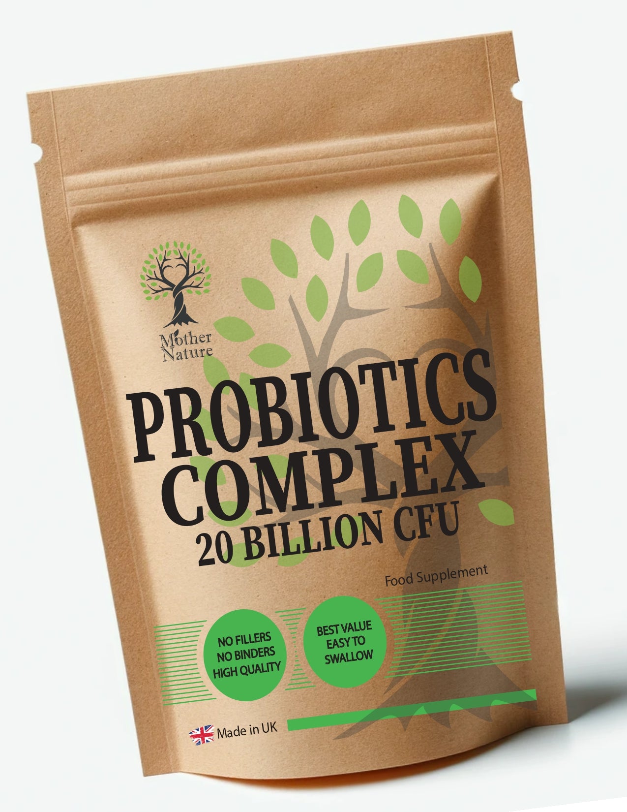 Probiotics Complex Capsules 20 Billion CFU – 15-Strain Vegan Formula ...